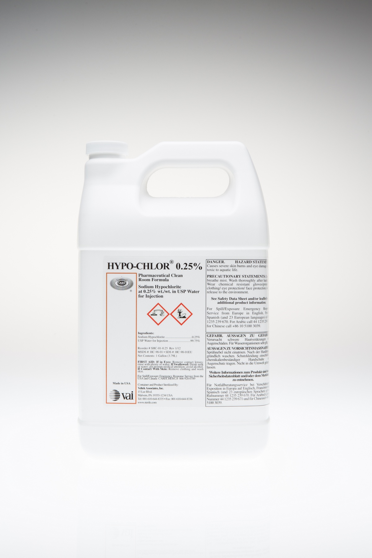 HYPO-CHLOR 0.25% Veltek Associates, Inc.