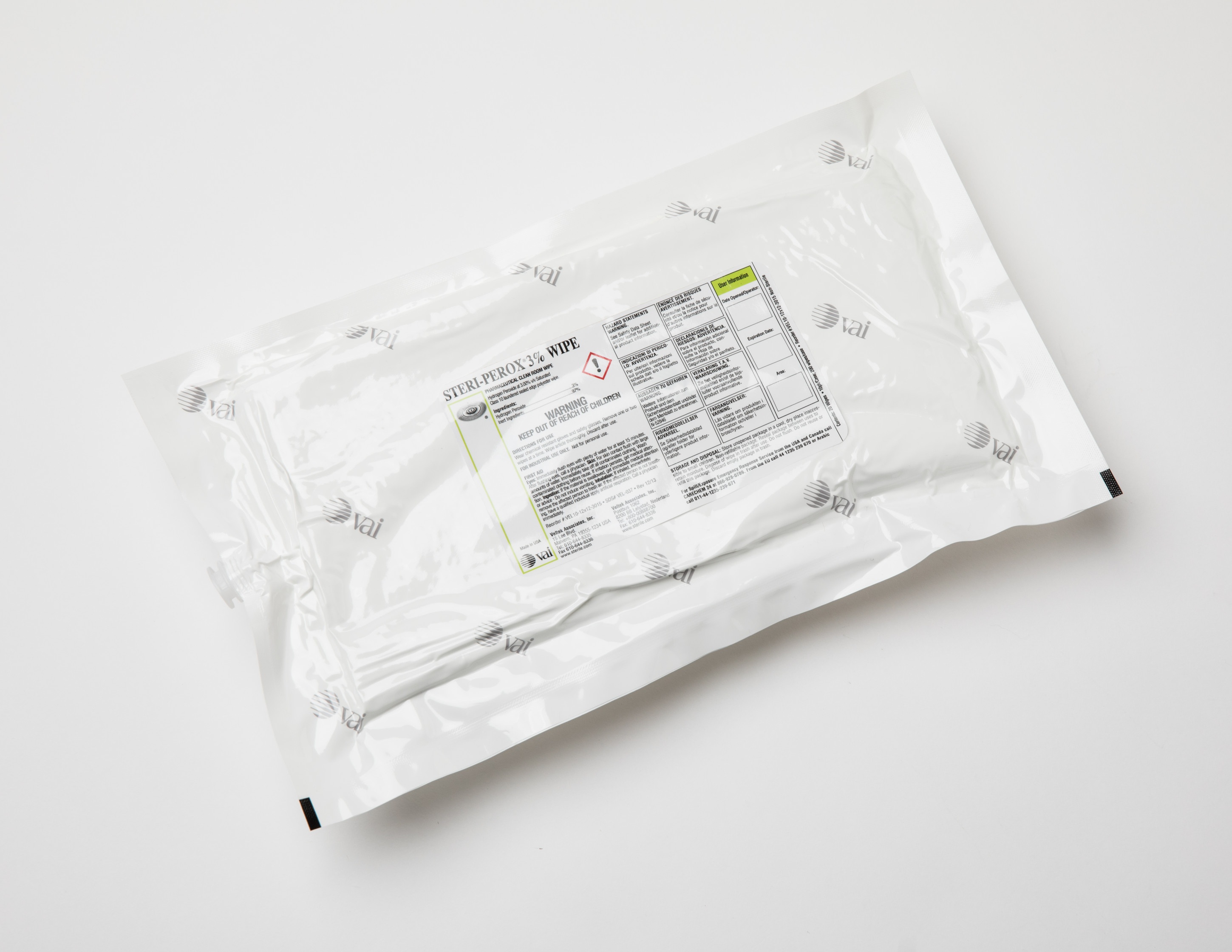 STERI-PEROX 3% Wipe Veltek Associates, Inc.