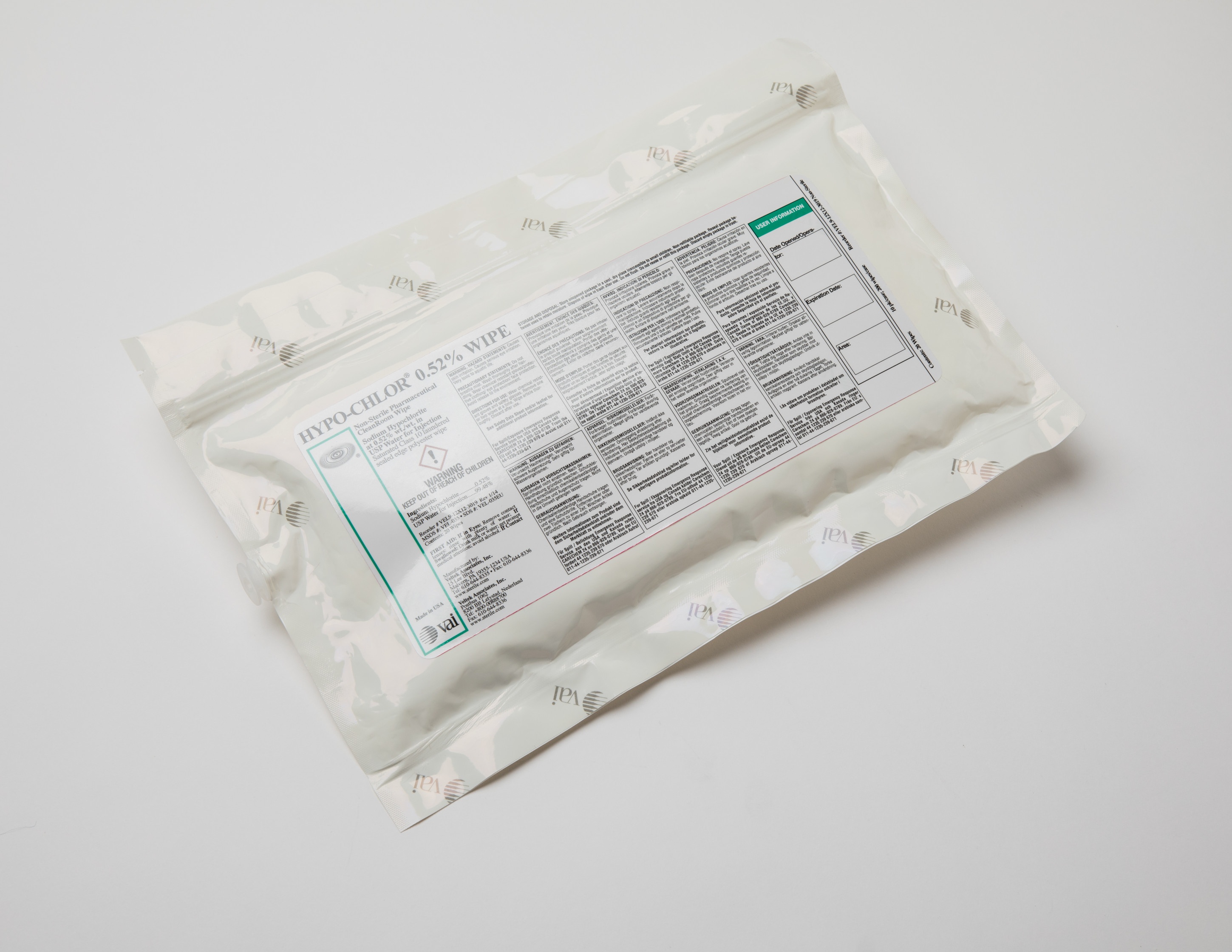 HYPO-CHLOR 0.52% Wipe Veltek Associates, Inc.